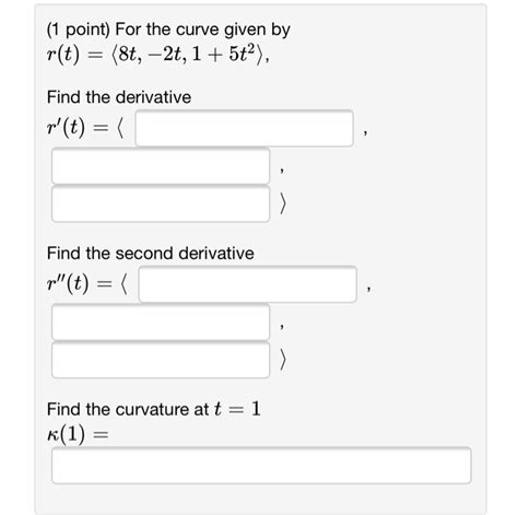 Solved Point Find The Length Of The Curve For T Chegg Com