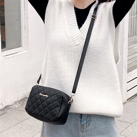 솔리드 컬러 Pu 가죽 와이드 스트랩 심플 스타일 소형 숄더백 여성용 크로스 바디 백 핸드폰 지갑 메신저 핸드백 Aliexpress