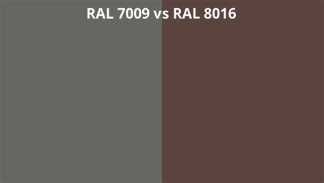 Ral 7009 Vs 8016 Ral Colour Chart Uk