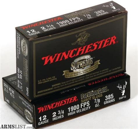Armslist Want To Buy Winchester Supreme Partition Gold Ga Sabot Slugs