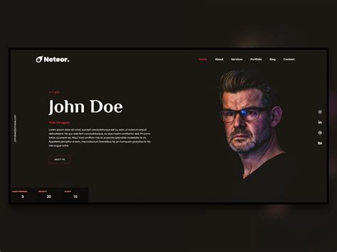 Neteor Web Designer Portfolio Html5 By Criatix On Dribbble