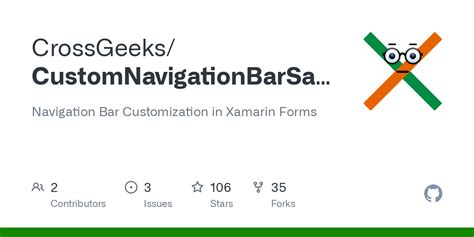 Github Crossgeeks Customnavigationbarsample Navigation Bar Customization In Xamarin Forms