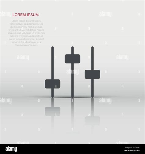 Control Volume Icon In Flat Style Audio Adjusting Sign Vector