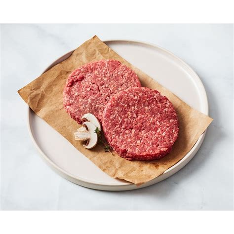 80 Lean 20 Fat Ground Beef Patties 0 5 Lb Delivery Or Pickup Near Me Instacart