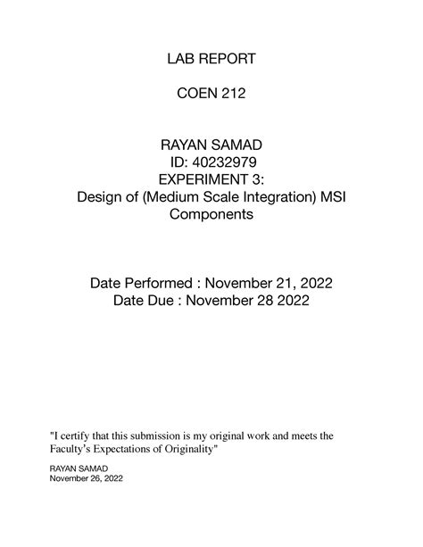 Coen 212 Lab Report 3 Lab 3 Lab Report Coen 212 Rayan Samad Id