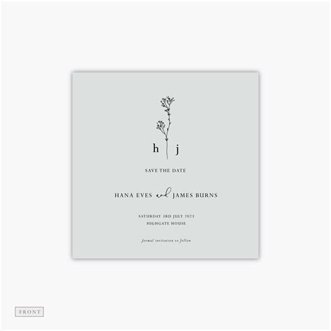 Minimal Sprig Save The Date Millie Stone
