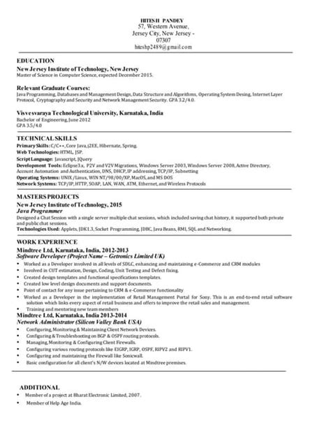 Hitesh Pandey Resume Pdf