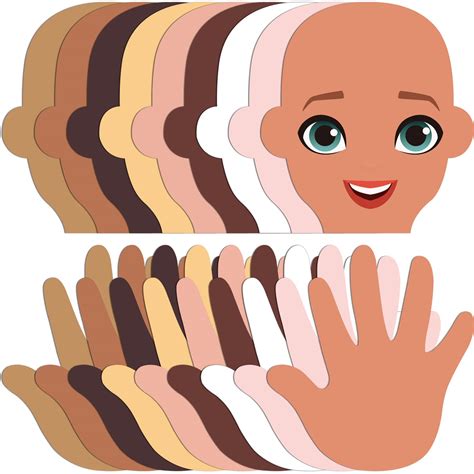 Buy 108 Pcs Face Cutout Hand Cutouts Multicultural Faces Cutouts