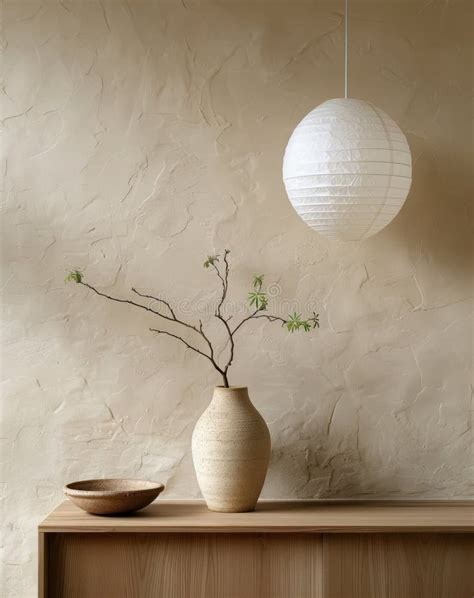 Minimalist Modern Interior Design With Natural Elements Stock