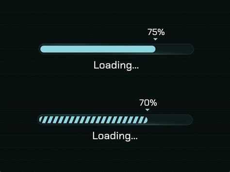 Minimalist Progress Bar Ui Showing Task Completion Percentage On Black Background 60271626