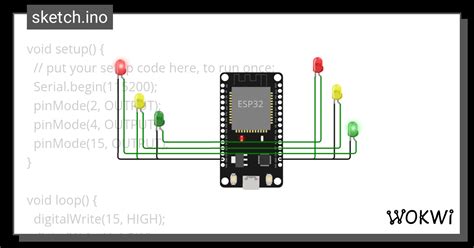 Trafic Light Wokwi ESP32 STM32 Arduino Simulator