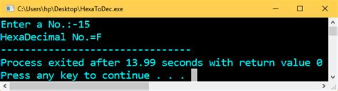 Program In C To Convert Decimal To Hexadecimal Number Using Function