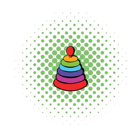 Pyramid Toy Icon Comics Style 14152205 Vector Art At Vecteezy