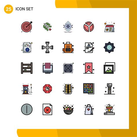 User Interface Pack Of 25 Basic Filled Line Flat Colors Of Analytics Graph Firecracker Chart