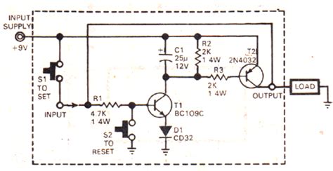 Simple Latch Circuit Using Transistors Making Easy Circuits