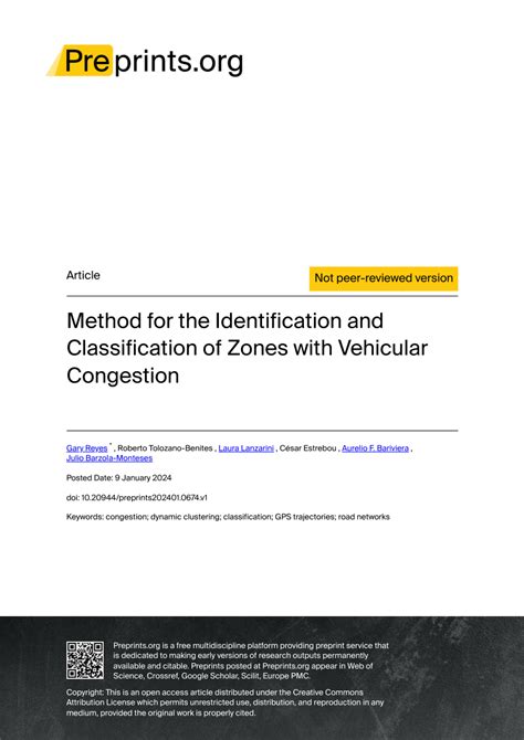 Pdf Method For The Identification And Classification Of Zones With