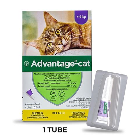Elanco Advantage Cat Spot On Flea Treatment For Cats04ml X 4 08ml