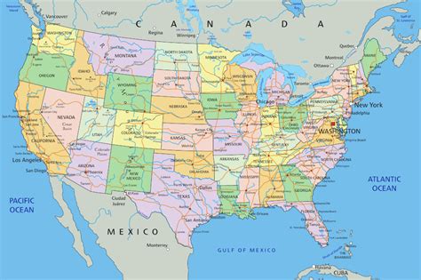Map Of Major Cities Usa Printable Us Maps