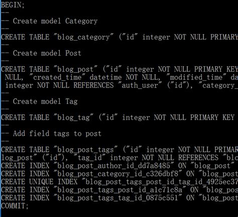 django blog 04 django 数据库迁移 django 数据库回退 csdn博客