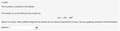 Solved 1 Point This Is Similar To A Problem In The