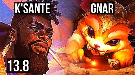 K SANTE Vs GNAR TOP 14 1 14 70 Winrate Rank 6 K Sante Legendary