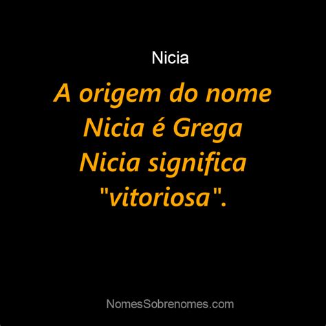 👪 → Qual O Significado Do Nome Nicia