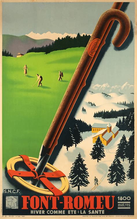 Vintage poster Font Romeu Hiver comme été La santé SNCF Galerie