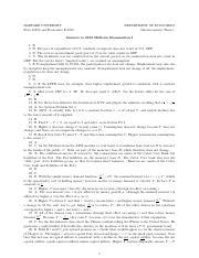 2018 First Midterm Answers Pdf HARVARD UNIVERSITY Econ 1010b And Economics E 1012 DEPARTMENT