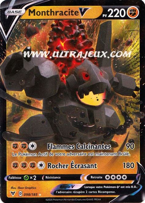 Monthracite V 098 203 Carte Pokémon EB04 Epée et Bouclier Volt