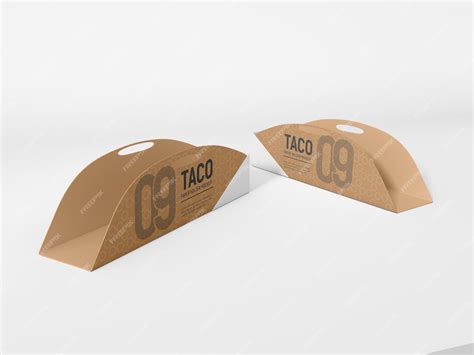 Maqueta De Embalaje De Soporte De Taco De Papel Kraft Archivo Psd Premium