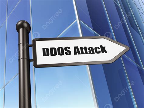 Building Background With Sign Of Ddos Attack A Visual Representation Of