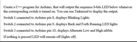 Solved Create A C Program For Arduino That Will Output Chegg