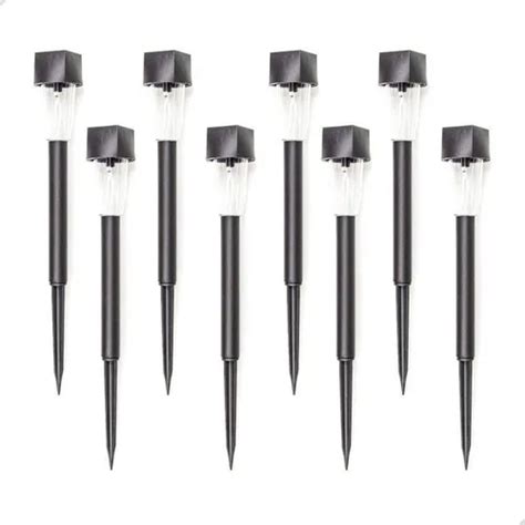Kit Lumin Ria Solar Poste Jardim Externo Luz Branca K Parcelamento Sem Juros
