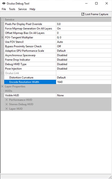 Oculus Debug Tool