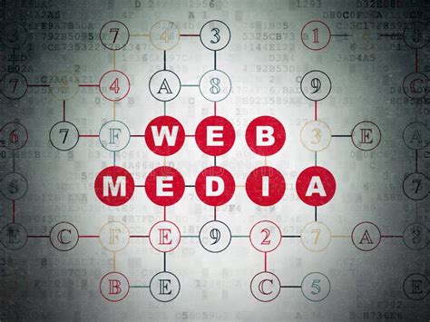 web development concept web media on digital data paper background