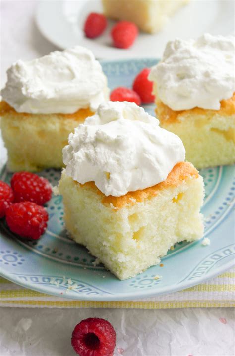 Hot Milk Cake Recipe With Whipped Cream And Raspberries Hot Milk Cake