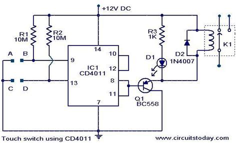 Cd4011 схема включения