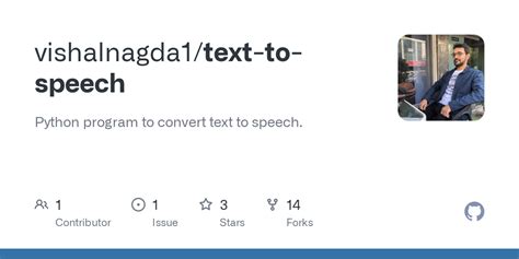 Github Vishalnagda1text To Speech Python Program To Convert Text To