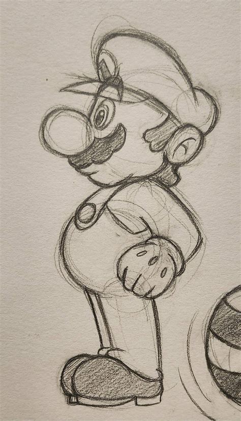 Mario Sketch By Squidword15 On Deviantart