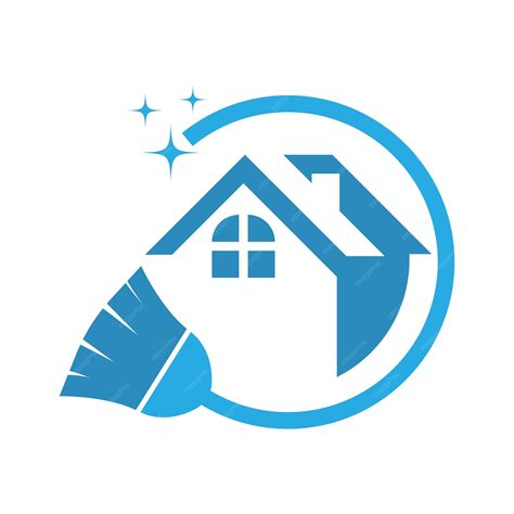 청소 서비스 로고 아이콘 디자인 일러스트 프리미엄 벡터