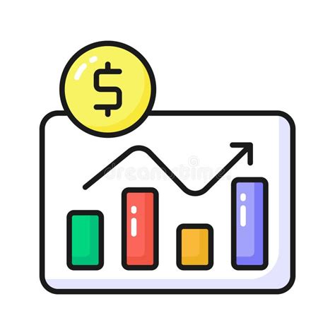 Dollar With Diagram Denoting Concept Icon Of Financial Chart Business