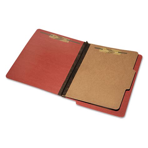 Skilcraft End Tab Classification Folders 1 Divider Letter Size Earth Red 10 Box