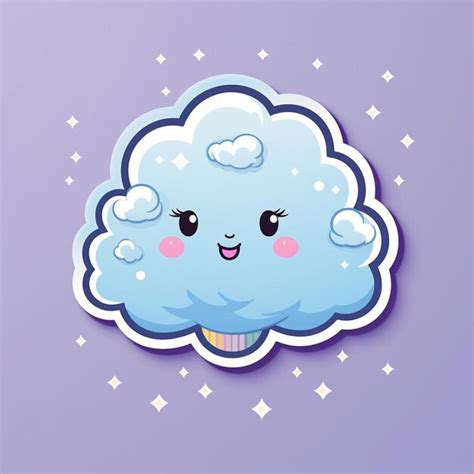 Premium Ai Image A Cartoon Character With A Cloud That Says Hello Kitty On It