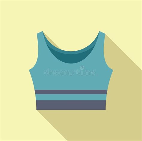 Flat Design Vector Illustration Of A Blue Sports Bra Stock Vector