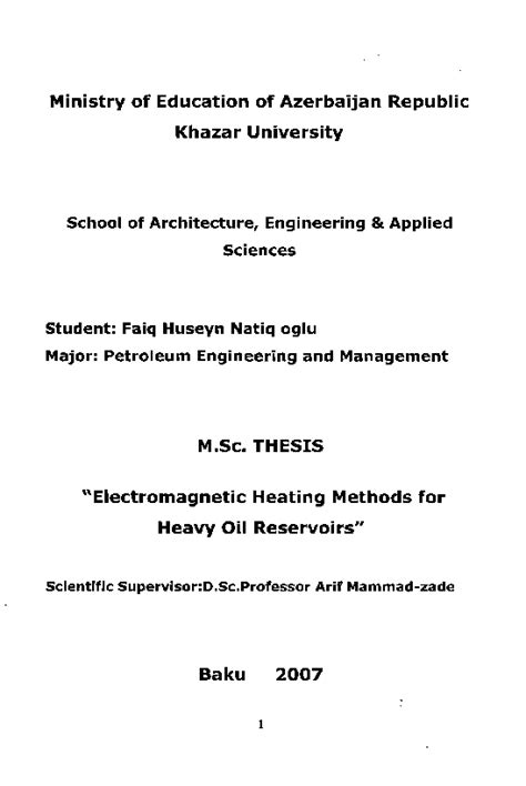 Pdf Electromagnetic Heating Methods For Heavy Oil Reservoirs