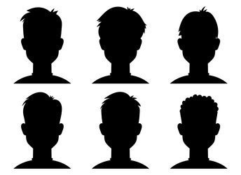 Man Face Design Isolated On White Background Vector Image