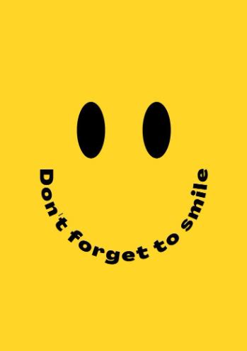 Quadro E Poster Don T Forget To Smile Quadrorama