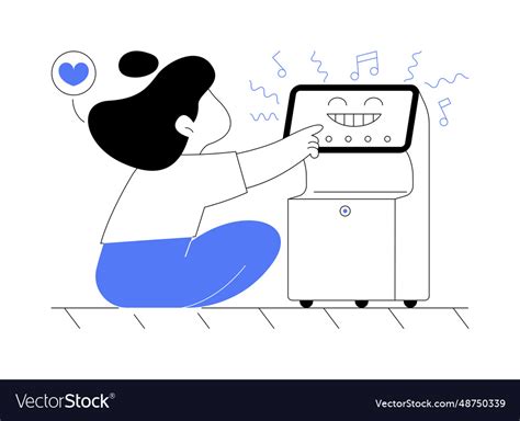 Social Companion Robots Abstract Concept Vector Image