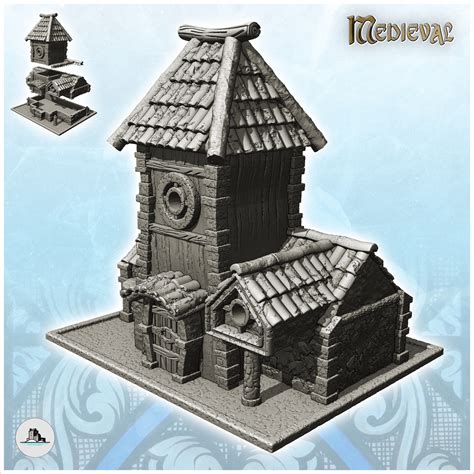 Stl File Medieval Wooden Building With Everything And Support Column