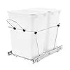 Rev A Shelf RV KD C S Double Quart Chrome Wire Bottom Mount Pullout Kitchen Waste Trash